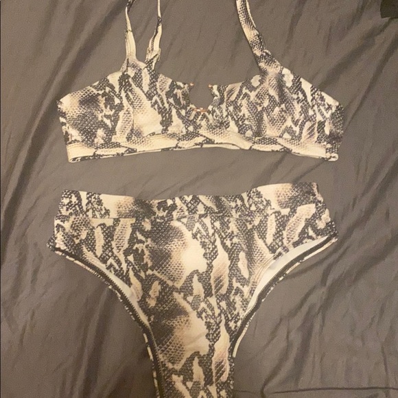 Swim | High Waisted Snake Skin Suit | Poshmark